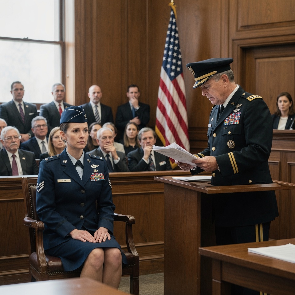 The courtroom was silent. Not the respectful silence of a solemn ...